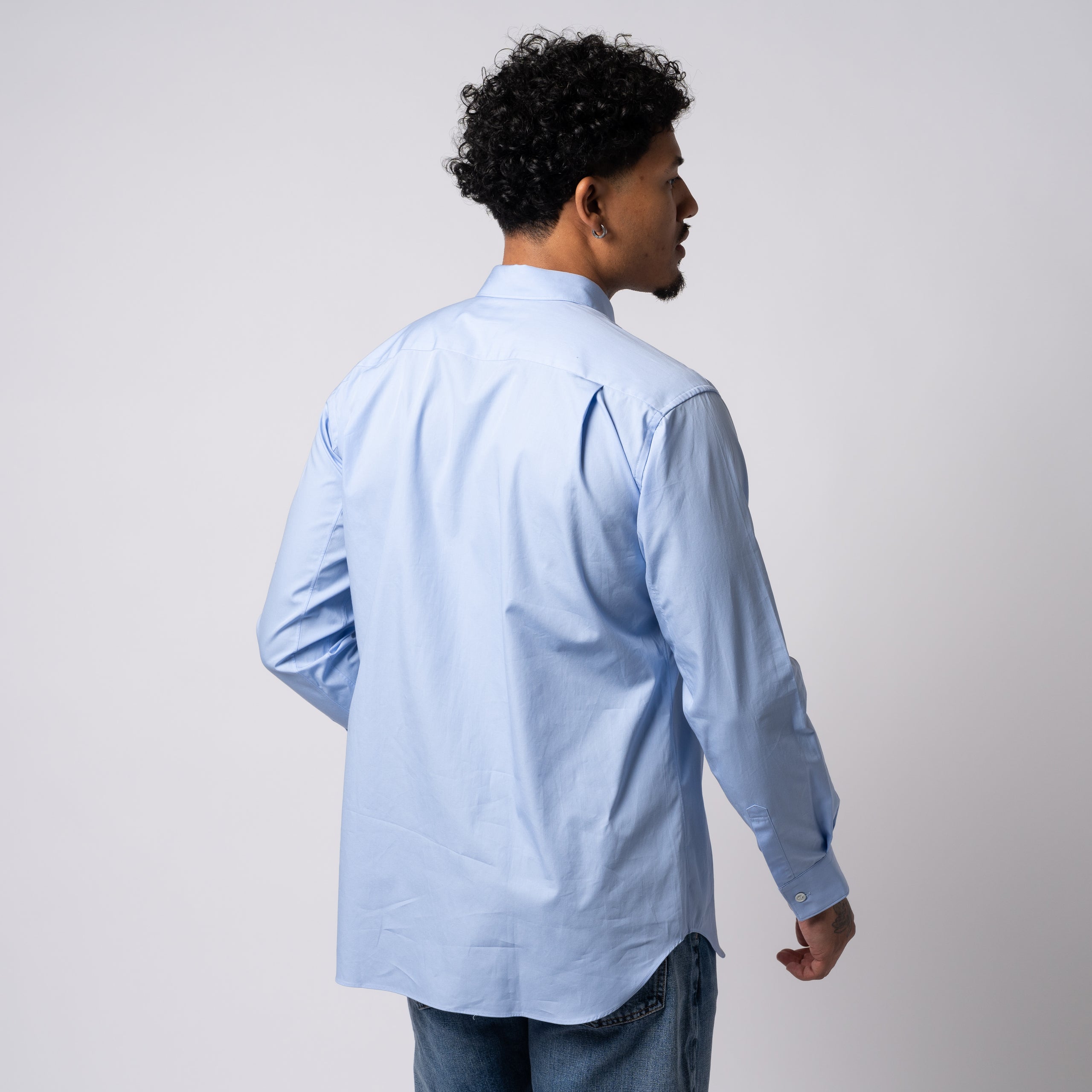 CDG SHIRT Patchwork Stripe Shirt FK-B009-S23-1 Blue – Capsule