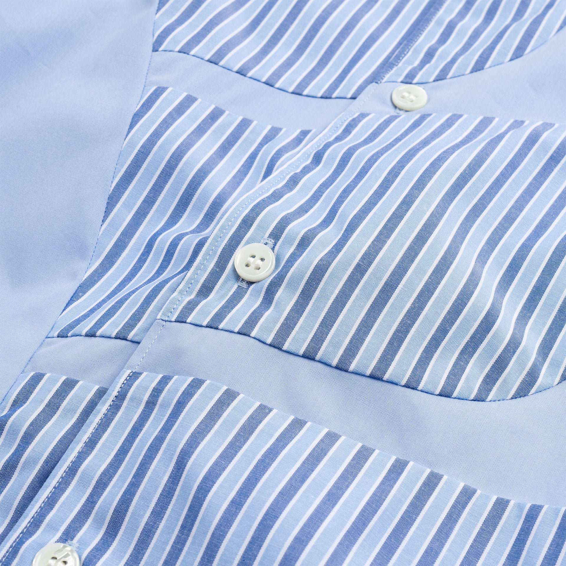 CDG SHIRT Patchwork Stripe Shirt FK-B009-S23-1 Blue – Capsule